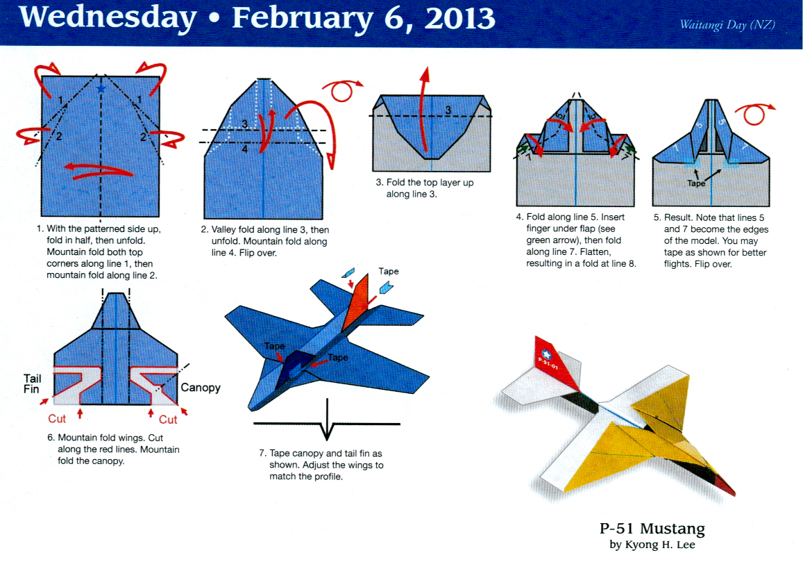 Paper Airplane Calendar