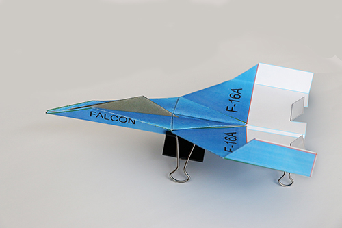 F 16A Falcon Paper Airplane Folding Instructions