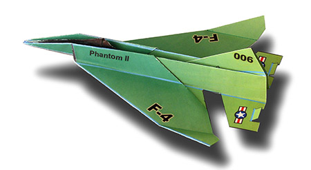 F-4 Phantom Jet Paper Airplane:Folding instructions